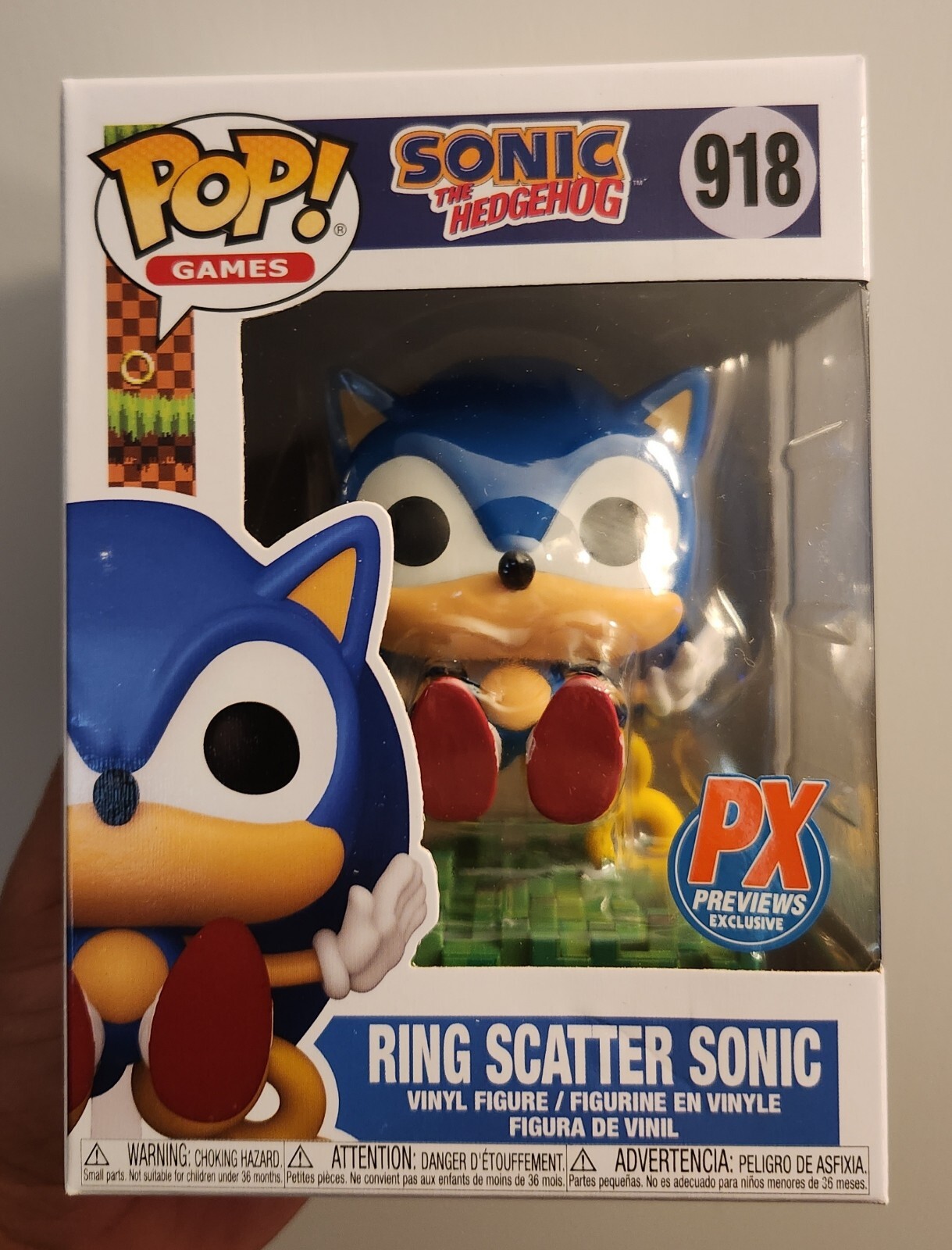 Funko Pop! Vinyl: Sonic the Hedgehog - Ring Scatter Sonic - Diamond ...