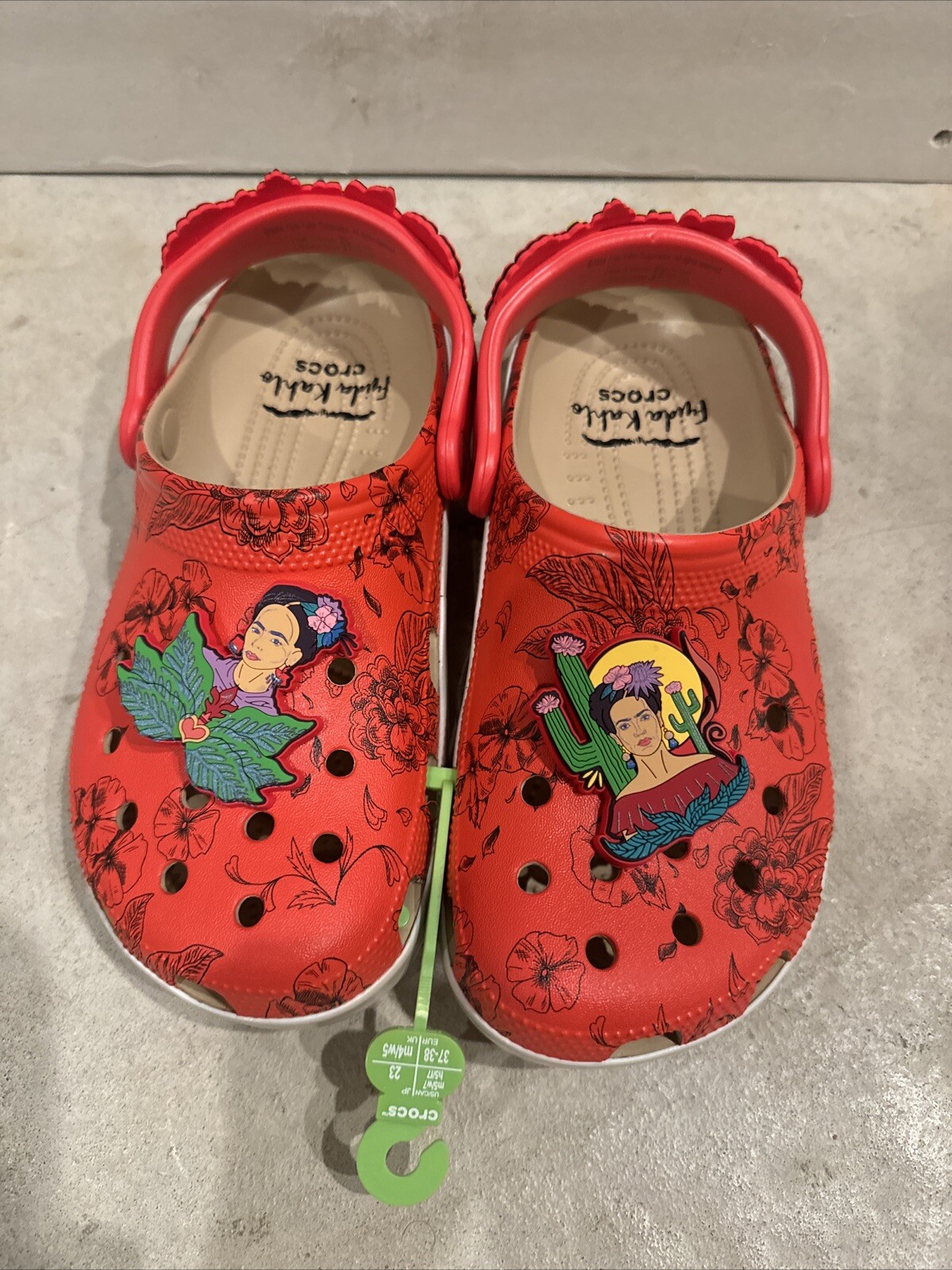 Crocs Frida Kahlo Classic Clogs Women’s Size 7 Men’s 5 Unisex Red New ...