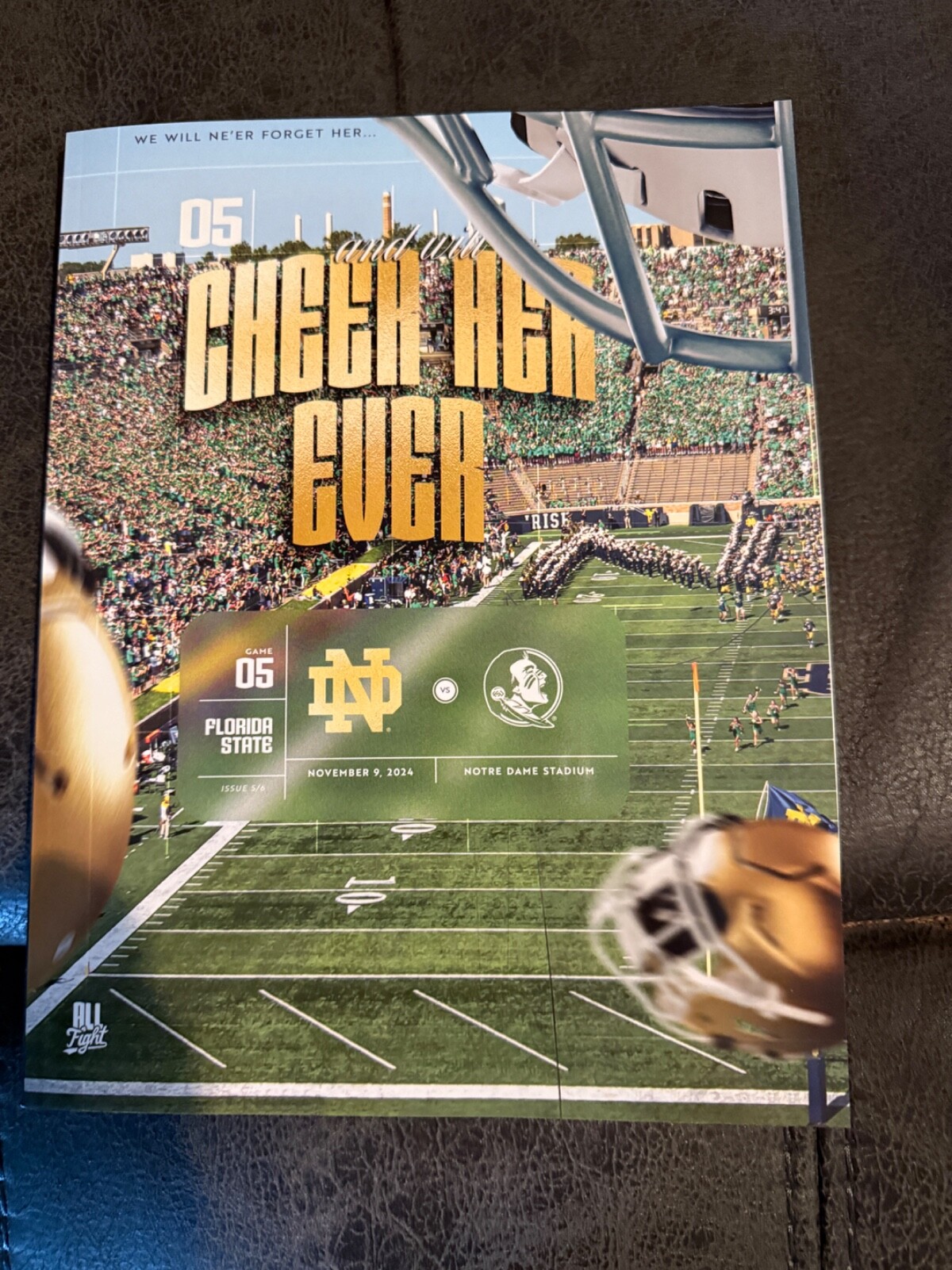 2024 Notre Dame Football Program - Florida State - A Collectible Item ...