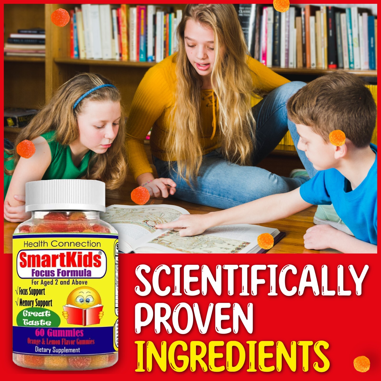 SmartKids Memory Booster+ Omega 3 Brain Supplement for Kids Brain ...