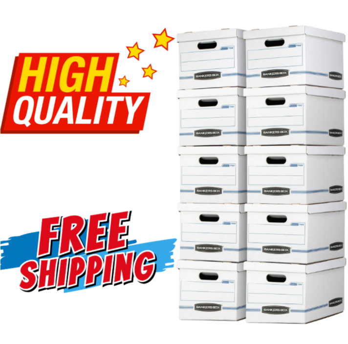 (10 Pack) Bankers Box Basic Duty Letter/Legal File Storage Box with ...