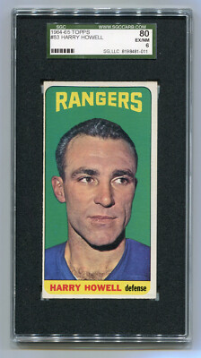 1964 64 Topps 83 Harry Howell SGC 80 EX-Mint 6 vintage graded NY ...
