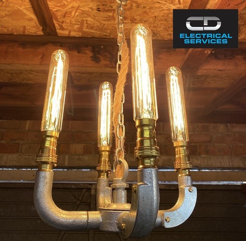 Bespoke Industrial Retro rustic Stylish Ceiling Designer conduit Light ...