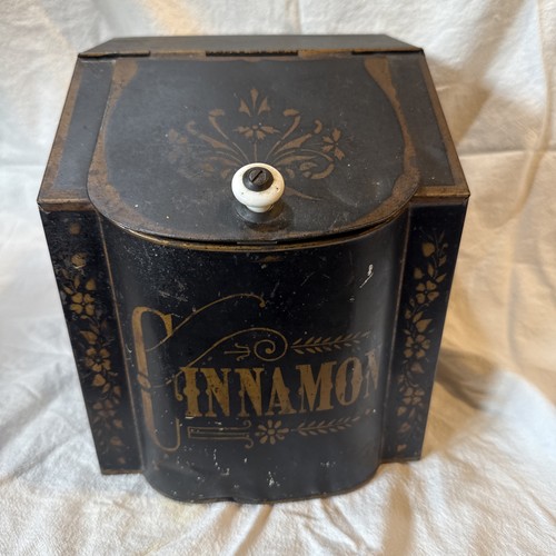 Antique Country General Store Counter Top Cinnamon Spice Tin Box Nice ...
