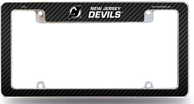 New Jersey Devils Metal License License Plate Frame Tag Cover, Carbon ...
