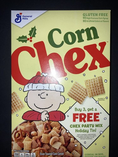 GENERAL MILLS CORN CHEX CHARLIE BROWN CHRISTMAS 2024 CEREAL BOX SEALED ...