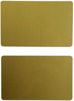 50 Golden Premium Graphic Quality Gold PVC Cards CR80 30 Mil Standard ...