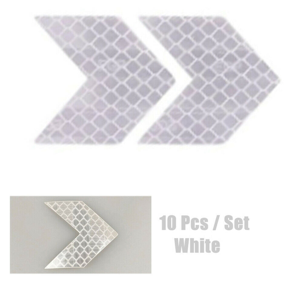 10pcs Car Reflective Arrow Sign Tape Warning Safety Bumper Trunk ...