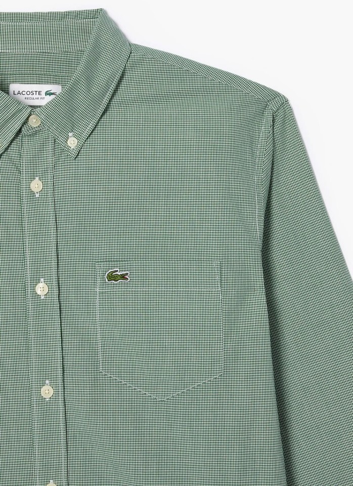 Lacoste Men's Shirts Regular Fit Cotton Art. CH5621 737 BLANC-001/VERT ...