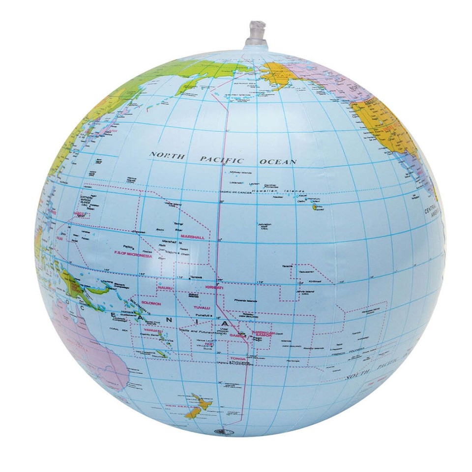 Inflatable World Earth Globe Atlas Map Geography Beach Ball Toy Party ...