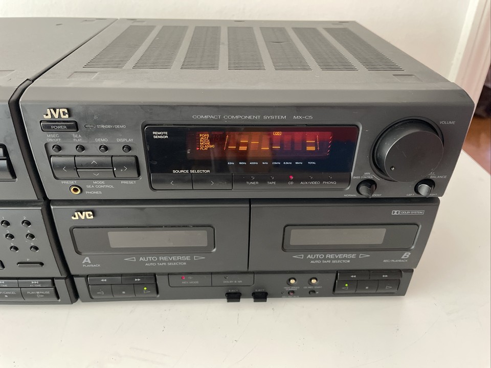 JVC MX-C5 Compact Component System 6+1 CD Changer/ Dual Tape | eBay