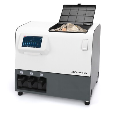 NUCOUN C200 Automatic Coin Counter Electronic 3-Pocket Coin Sorter ...