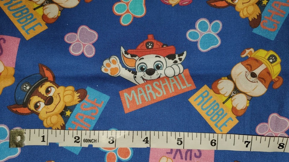 Half a yard Paw Patrol Name Plate fabric 100% COTTON | eBay