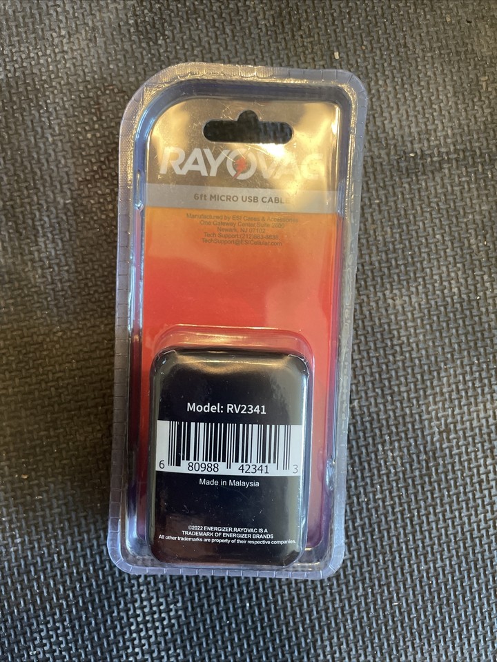 Rayovac Fusion Micro USB Cable. 6ft Charger Cord; Teal color ...
