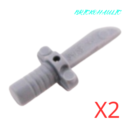 Lego Dark Bluish Gray Knife with Flat Hilt End Weapons Accessories Lot ...