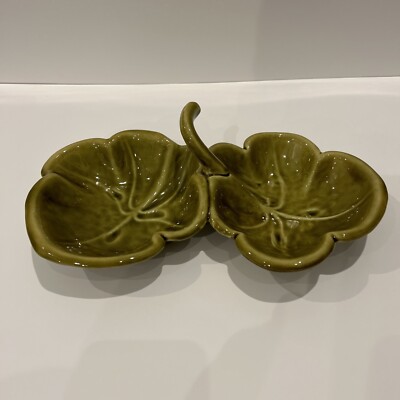 Vtg MCM Belmar of California Pottery #852 Divided Leaf Nut Candy Dish ...