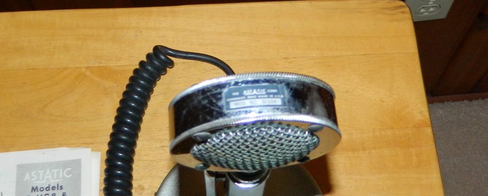 VINTAGE ASTATIC MODEL NO. D-104 MICROPHONE ON T-UG8 STAND - 1/4” Plug ...