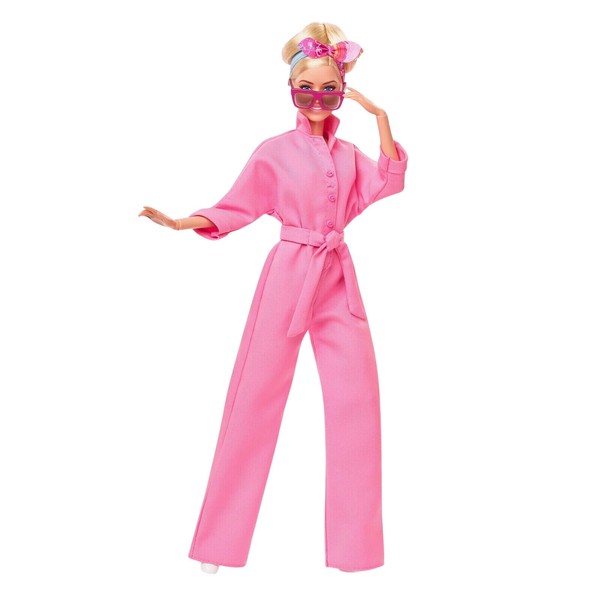 Barbie the Movie Collectible Doll Margot Robbie in Pink Power Jumpsuit ...