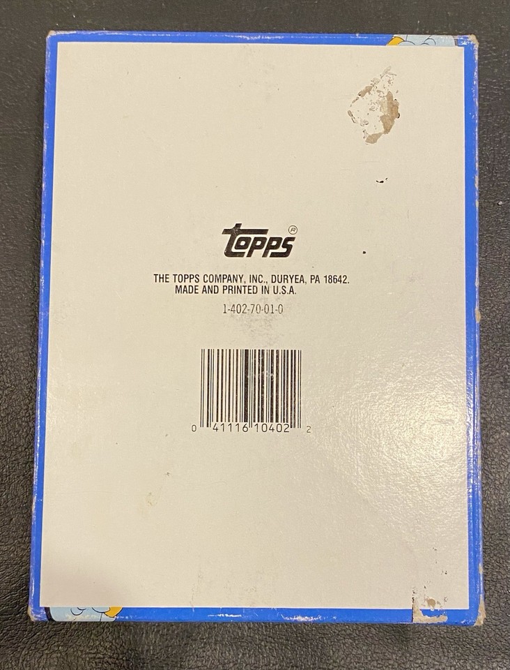 1990 Topps The Simpsons Vintage Wax Trading Card Full Box 36 Packs ...