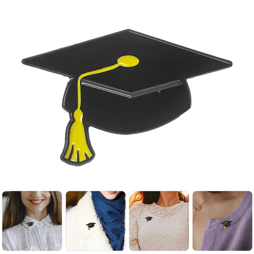 4 Pcs Brooch Pin Graduation Cap Shape Scarf Clothing Pins Decorative ...