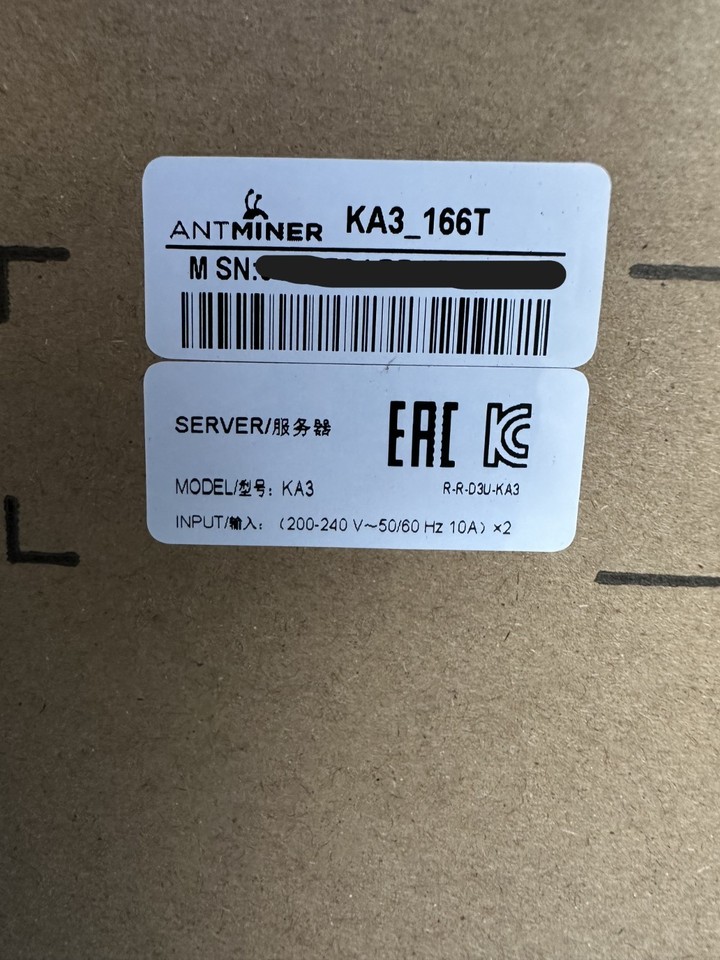 Bitmain Antminer KA3 166TH/s ASIC Kadena Miner - Works Excellent - US ...
