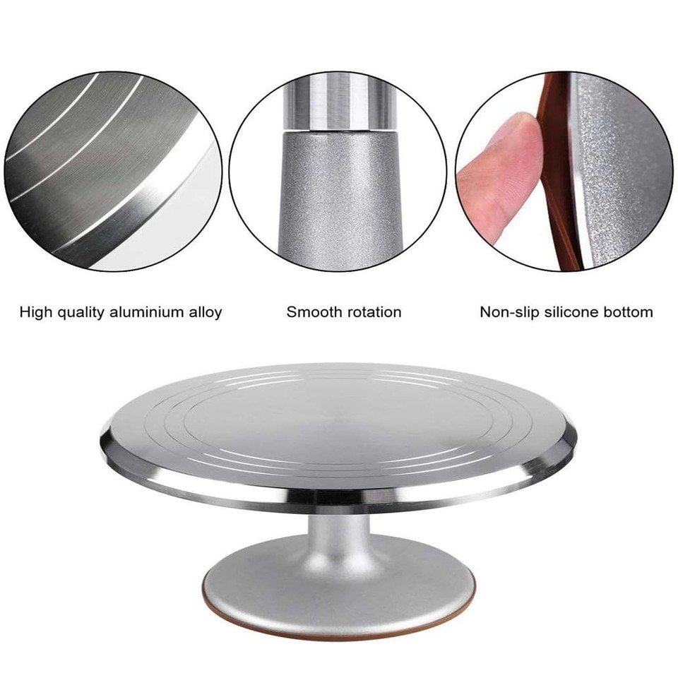 Cake Decorating Turntable,Cake Decorating Supplies with Decorating Comb ...