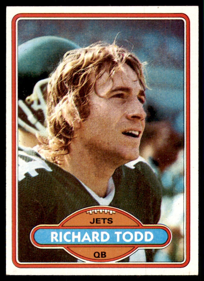 1980 Topps Richard Todd Football Card New York Jets #405 | eBay