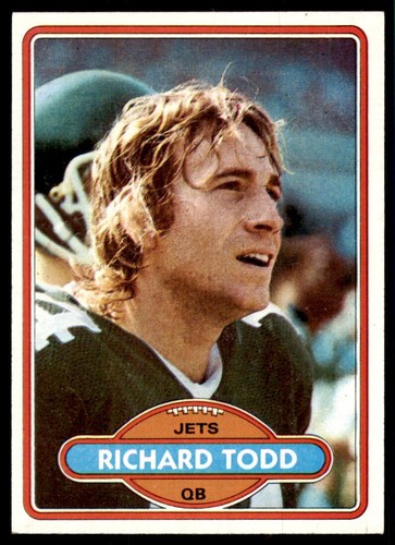 1980 Topps Richard Todd Football Card New York Jets #405 | eBay