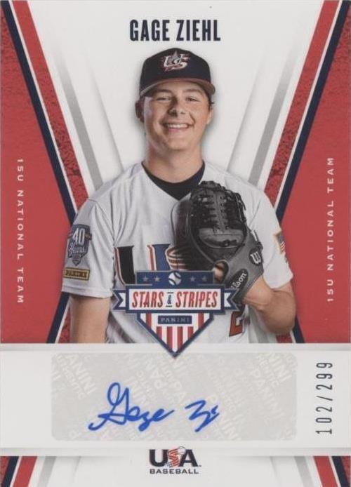 2019 Panini USA Baseball Stars & Stripes - 15u National Team Signatures ...
