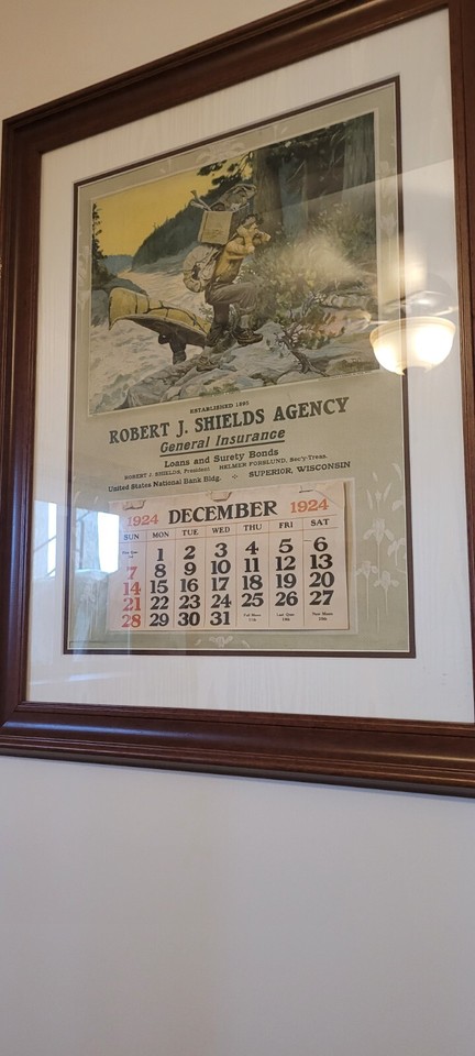 Philip Goodwin large Calendar, Superior WISCONSIN. 100 YEAR OLD | eBay