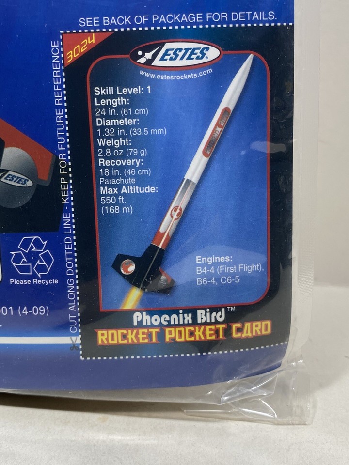 ESTES “CHUTER-TWO & PHOENIX BIRD” FLYING MODEL ROCKET KITS - CLASSIC ...