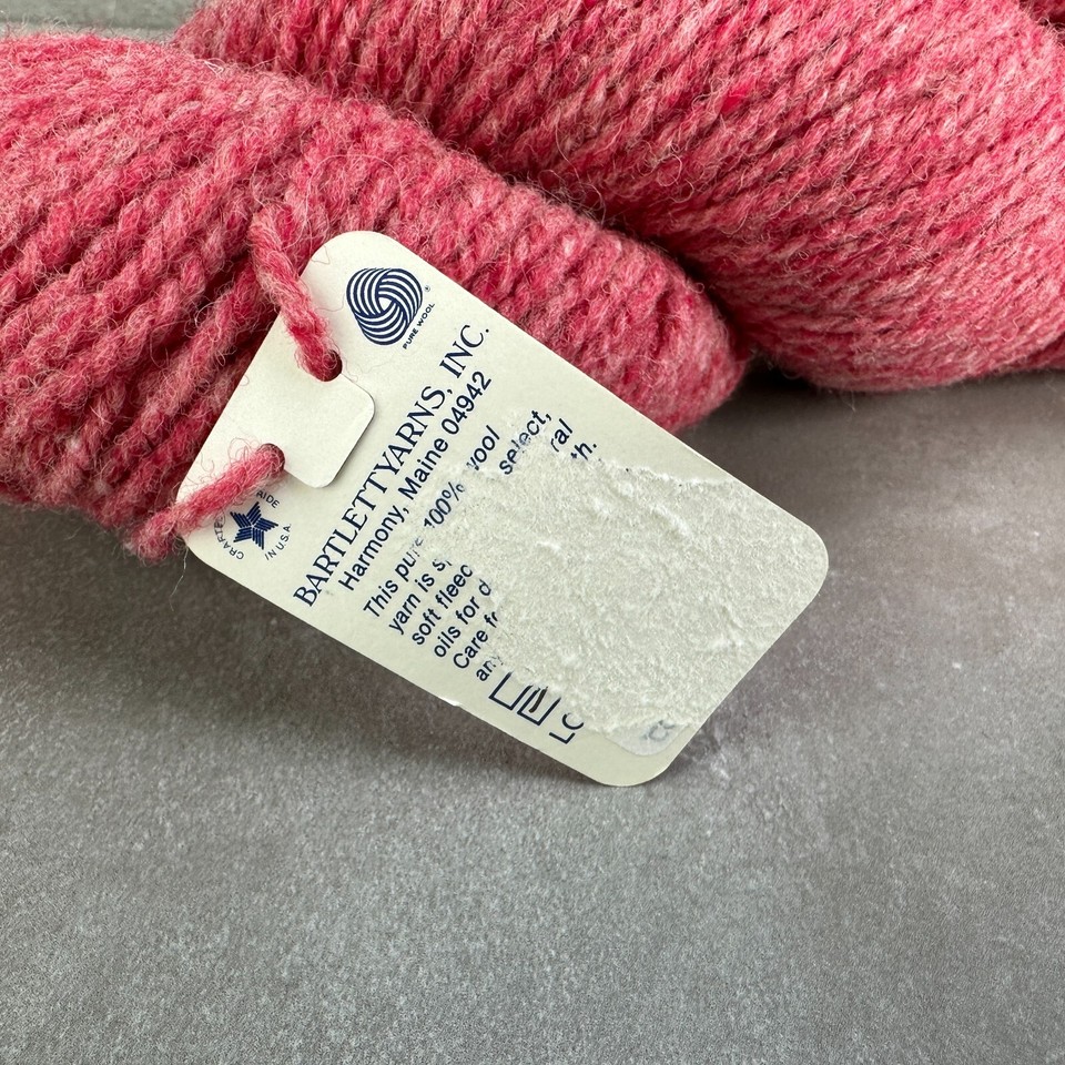 NWT Bartlett Yarns WOOL YARN Hank Lot CORAL HEATHER Harmony, Maine ...