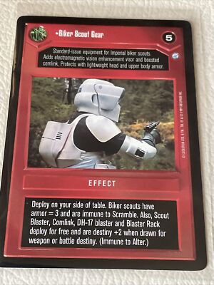 SWCCG: Biker Scout Gear Endor Star Wars CCG Decipher | eBay