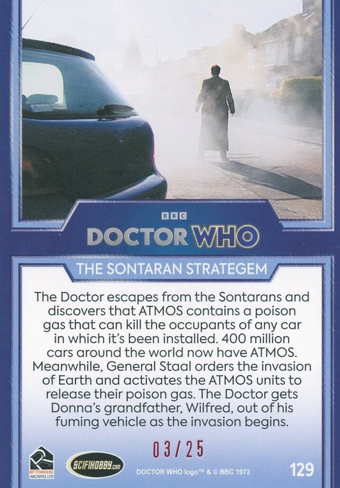 Rare New 2023 Doctor Who Red TARDIS Parallel Base chase card number 129 ...