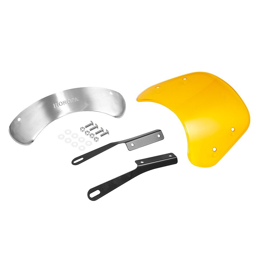 5-7" Motorcycle Windshield Headlight Fairing Universal Windscreen Wind ...