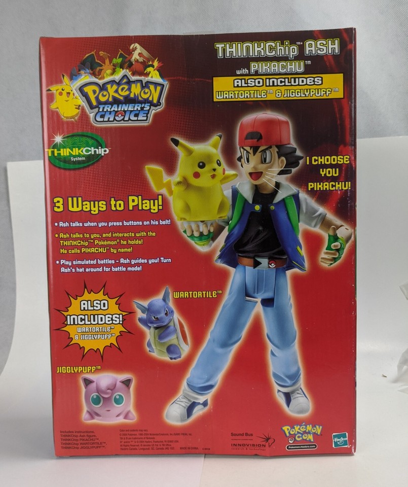 Hasbro Pokemon Trainer Thinkchip Ash & Pikachu 11.5' Action Figure ...