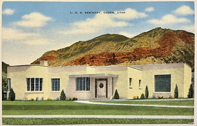 LDS Seminary Ogden Utah UT Postcard Linen Vintage Old Card Souvenir ...