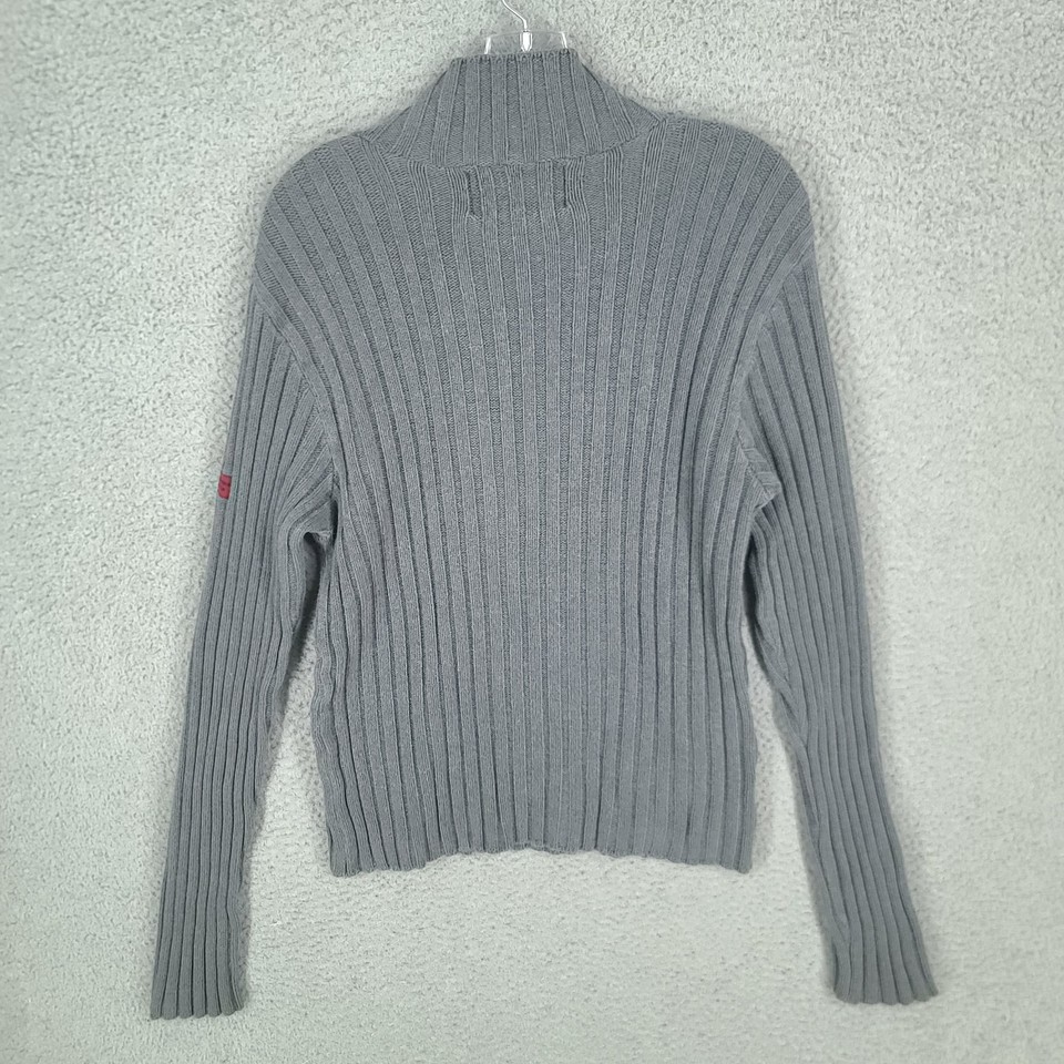 Vtg Abercrombie Fitch Sweater Women Medium Ribbed Mock neck Tight Fit ...