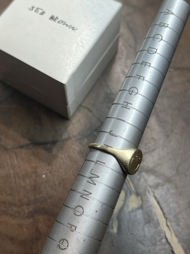 Seb Brown 9ct Gold Smiley Face Signet Ring Size K (UK) - with Original ...