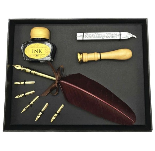 Calligraphic Ritual Set Sealing Wax feather quill Gothic Alternative ...