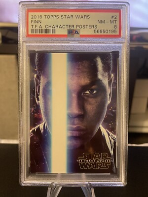 2016 Topps Star Wars T.F.A Character Posters Finn PSA 8 | eBay