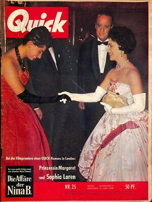 Quick Magazine 21 June 1958 - Princess Margaret, Sophia Loren | eBay