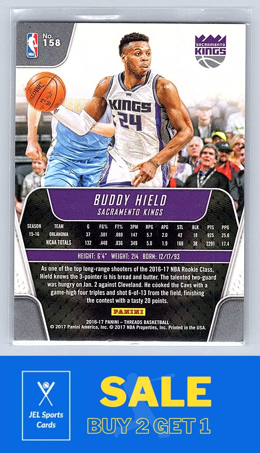 2016 Panini Threads #158 Buddy Hield | eBay