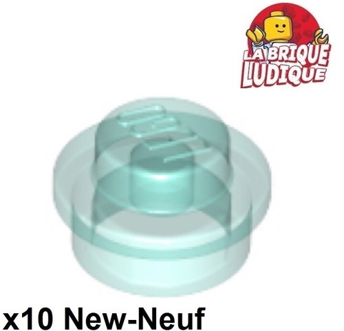 Lego 10x Flat Round 1x1 Straight Side Light Blue Trans 4073 New | eBay