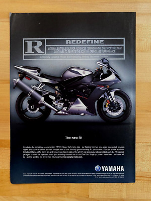 2002 Print Ad Yamaha YZF-R1 REDEFINE | eBay