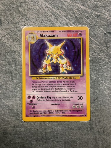 Pokémon TCG Alakazam Base Set 1/102 Holo Unlimited Holo Rare | eBay