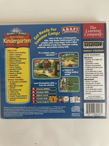 Lot of 3 Reader Rabbit CD-ROMs Personalized Kindergarten Reading Math 4 ...