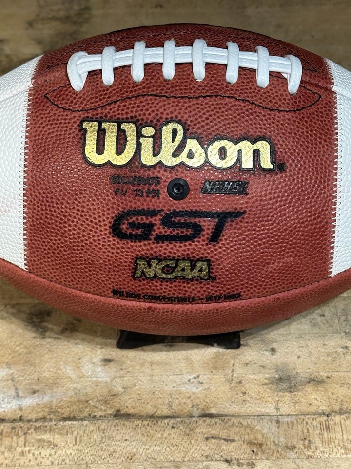 Wilson GST Full-Size Red NFL Panel Color Leather NFHS / NCAA Football ...