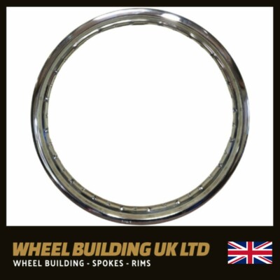 18x1.85 wm2 36 hole chrome motorcycle rim wheel front rear | eBay UK