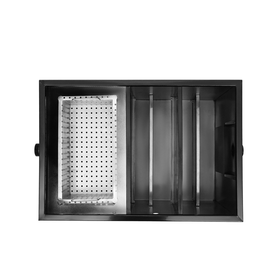 15L Commercial Grease Trap Interceptor Side Inlet 50 lbs Oil Water ...